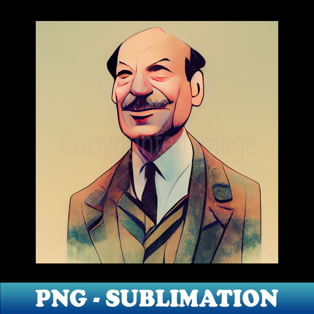 Clement Attlee Comics Portrait - Signature Sublimation PNG | Inspire Uplift