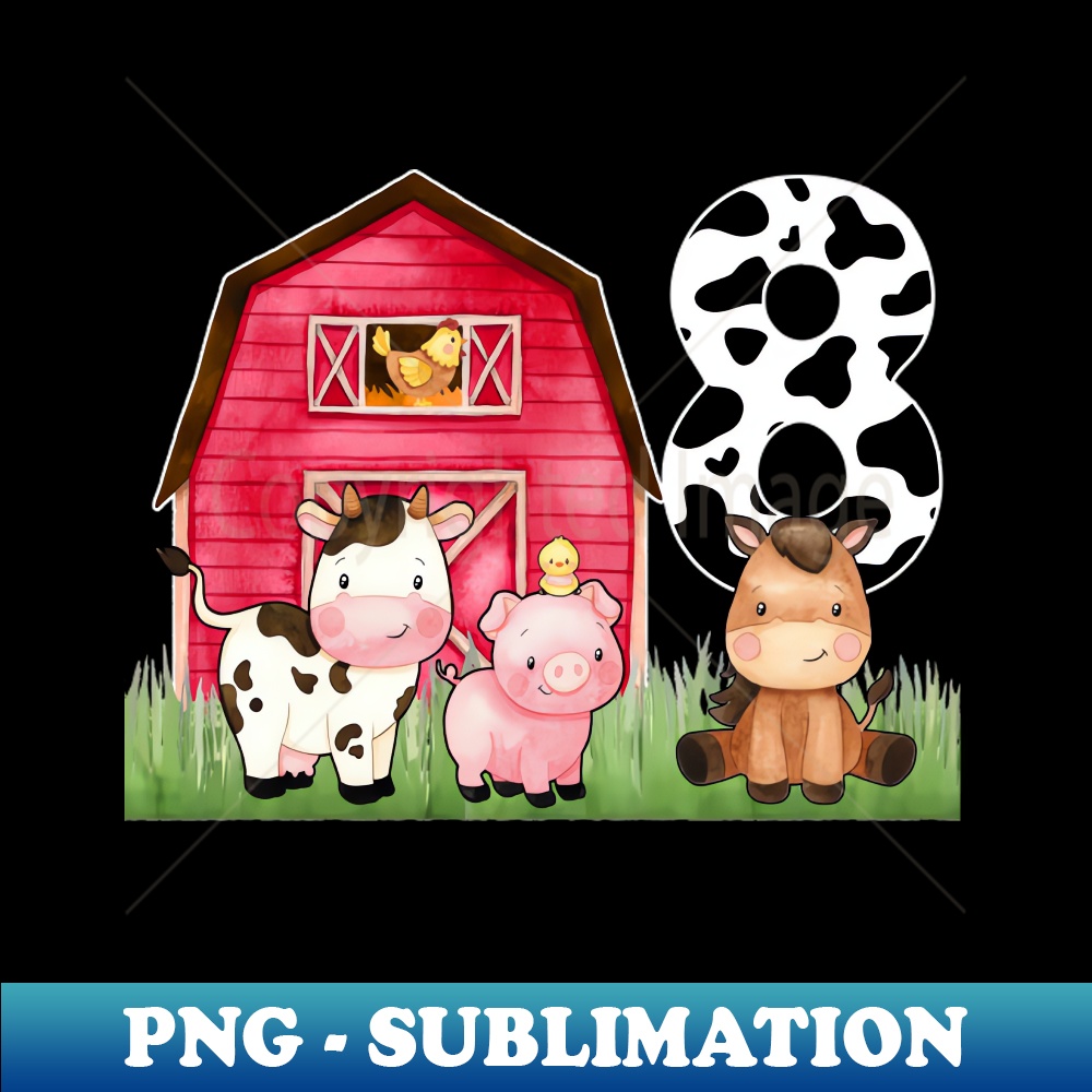 Oink Baa Moo Im 8 Farm Theme Birthday Gift 8 Yrs Old - Trend | Inspire ...