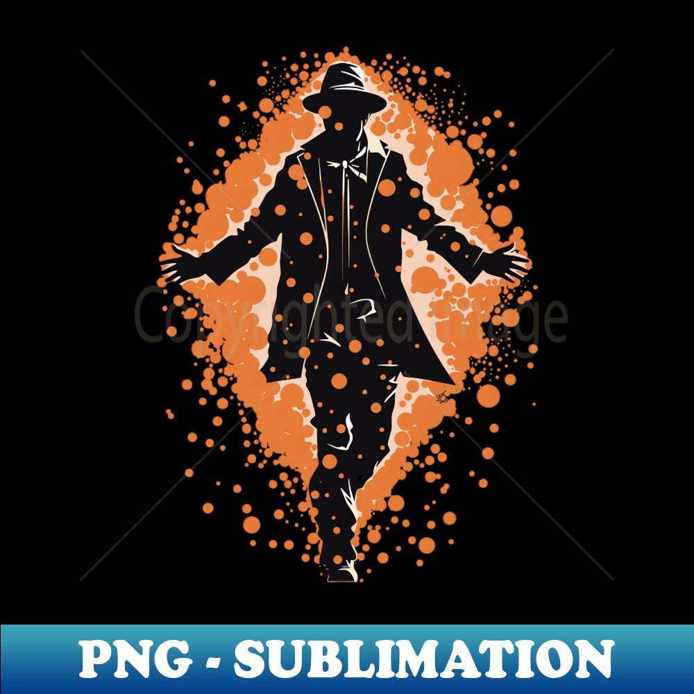 Silhouette of man walking orange background - Vintage Subli | Inspire ...