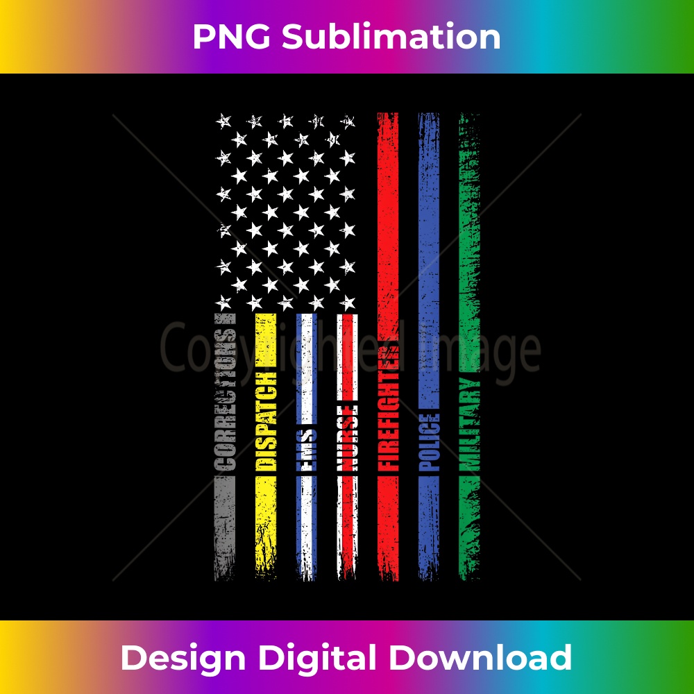 First Responder American Flag EMS POLICE NURSE MILATARY FIRE | Inspire ...