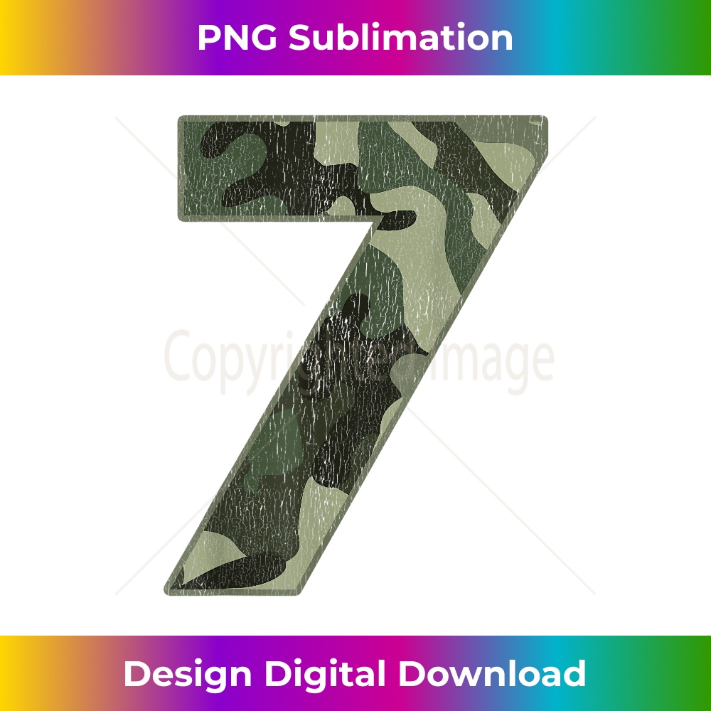 7th Birthday Army Birthday Party 7 Years Old Camo Number 7 - | Inspire ...