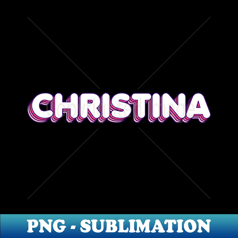 Pink Layers Christina Name Label - PNG Transparent Sublimati - Inspire ...