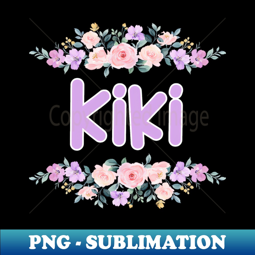 Purple Flower Kiki Name Label - Decorative Sublimation PNG F | Inspire ...