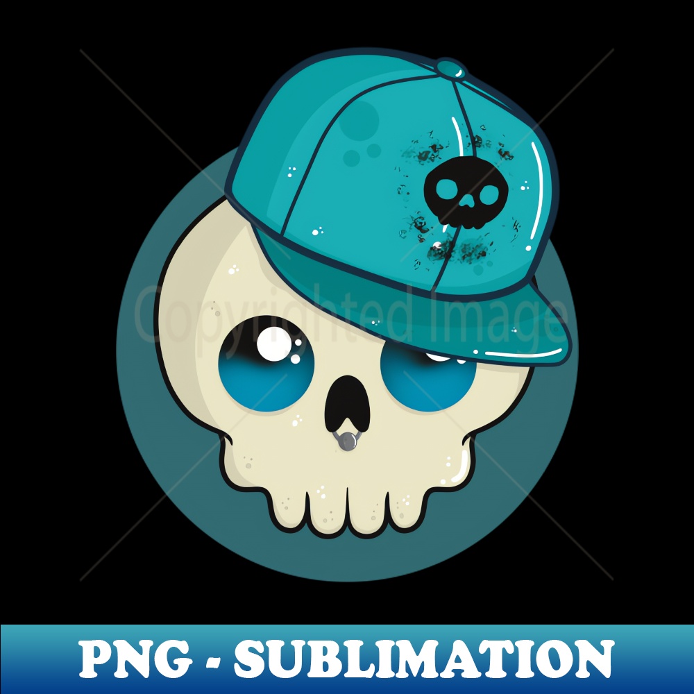 Cute Skull with SnapBack Cap - Elegant Sublimation PNG Downl | Inspire ...