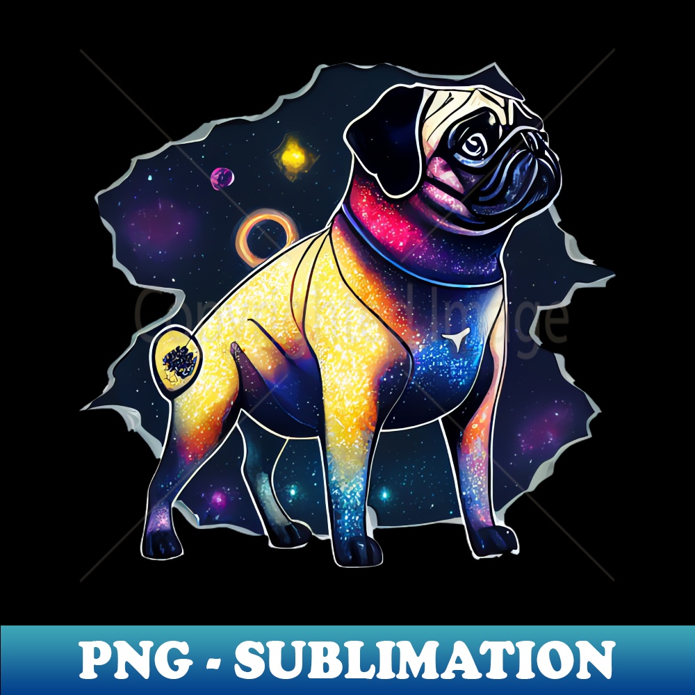 Cosmic pug - Digital Sublimation Download File - Bold & Eye- | Inspire ...