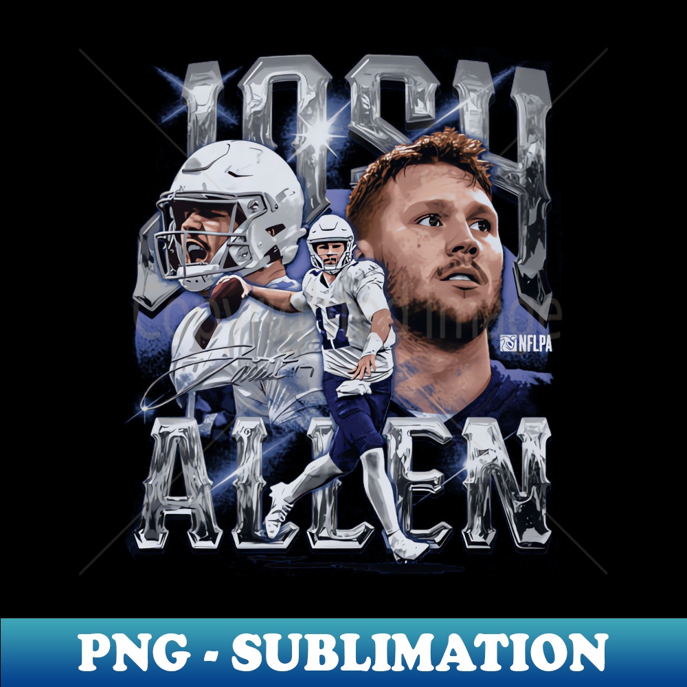 Josh Allen Buffalo Vintage - PNG Transparent Digital Downloa | Inspire ...