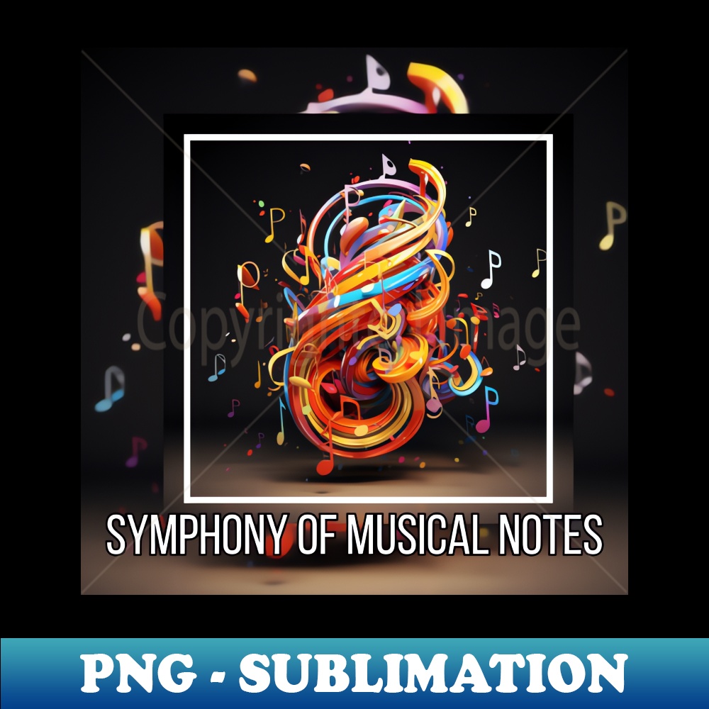 Symphony of musical notes - Instant Sublimation Digital Down | Inspire ...