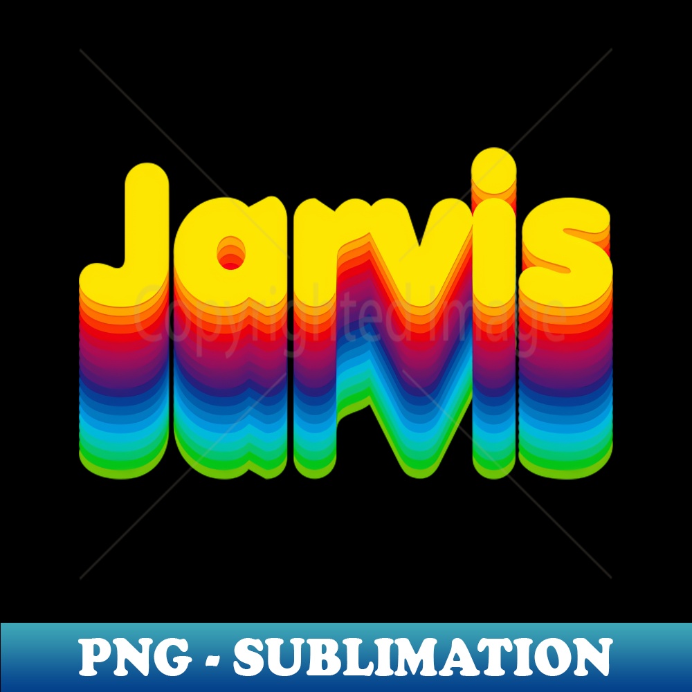 Rainbow Layers Jarvis Name Label - Exclusive Sublimation Dig - Inspire ...