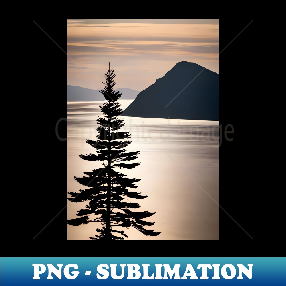 Tree and Mountain - PNG Transparent Sublimation Design - Stu - Inspire ...