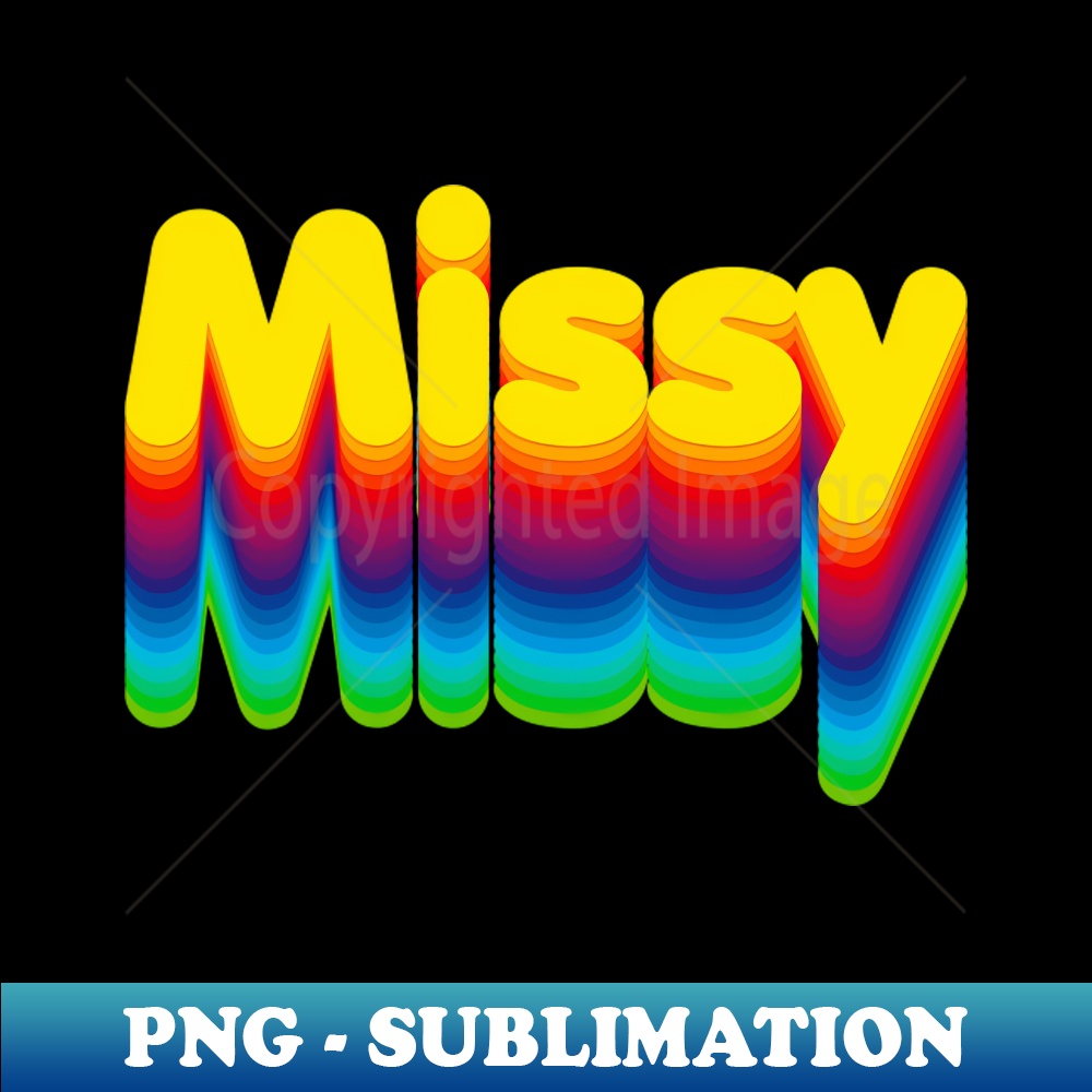 Rainbow Layers Missy Name Label - PNG Transparent Sublimatio | Inspire ...