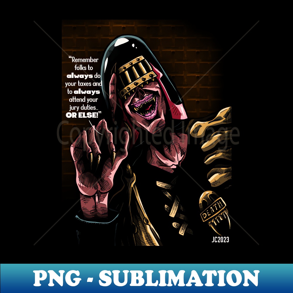 Judge Dredd Public Service Announcement Judge Death portrait | Inspire ...