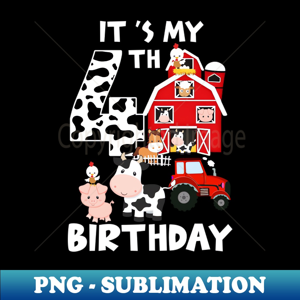 Farm Animals 4 Year Old Its My 4th Birthday Party - Trendy S - Inspire ...