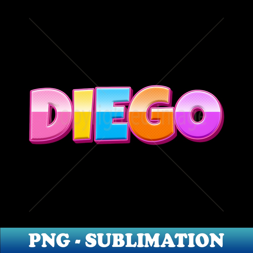 Rainbow Craft Diego Name - Stylish Sublimation Digital Downl | Inspire ...