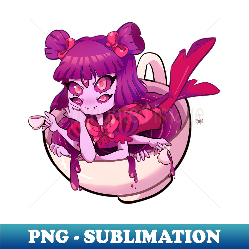Undertale Miss Muffet tea time - Retro PNG Sublimation Digit | Inspire ...