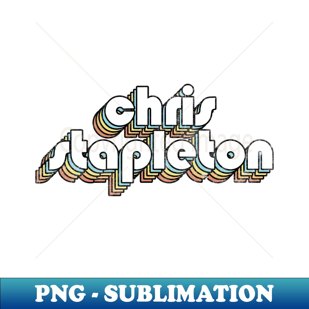 Chris Stapleton - Retro Rainbow Letters - PNG Sublimation Di | Inspire ...