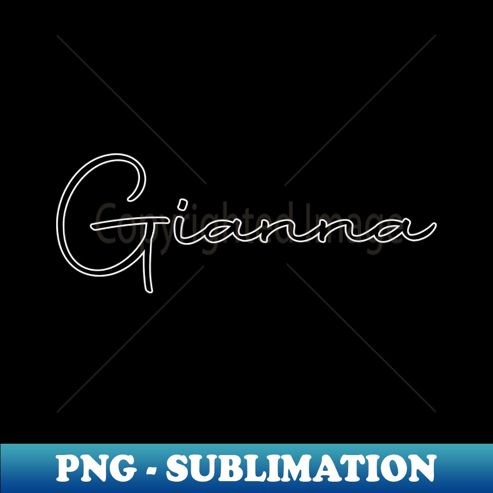 Autography Gianna Name Label - Elegant Sublimation PNG Downl | Inspire ...