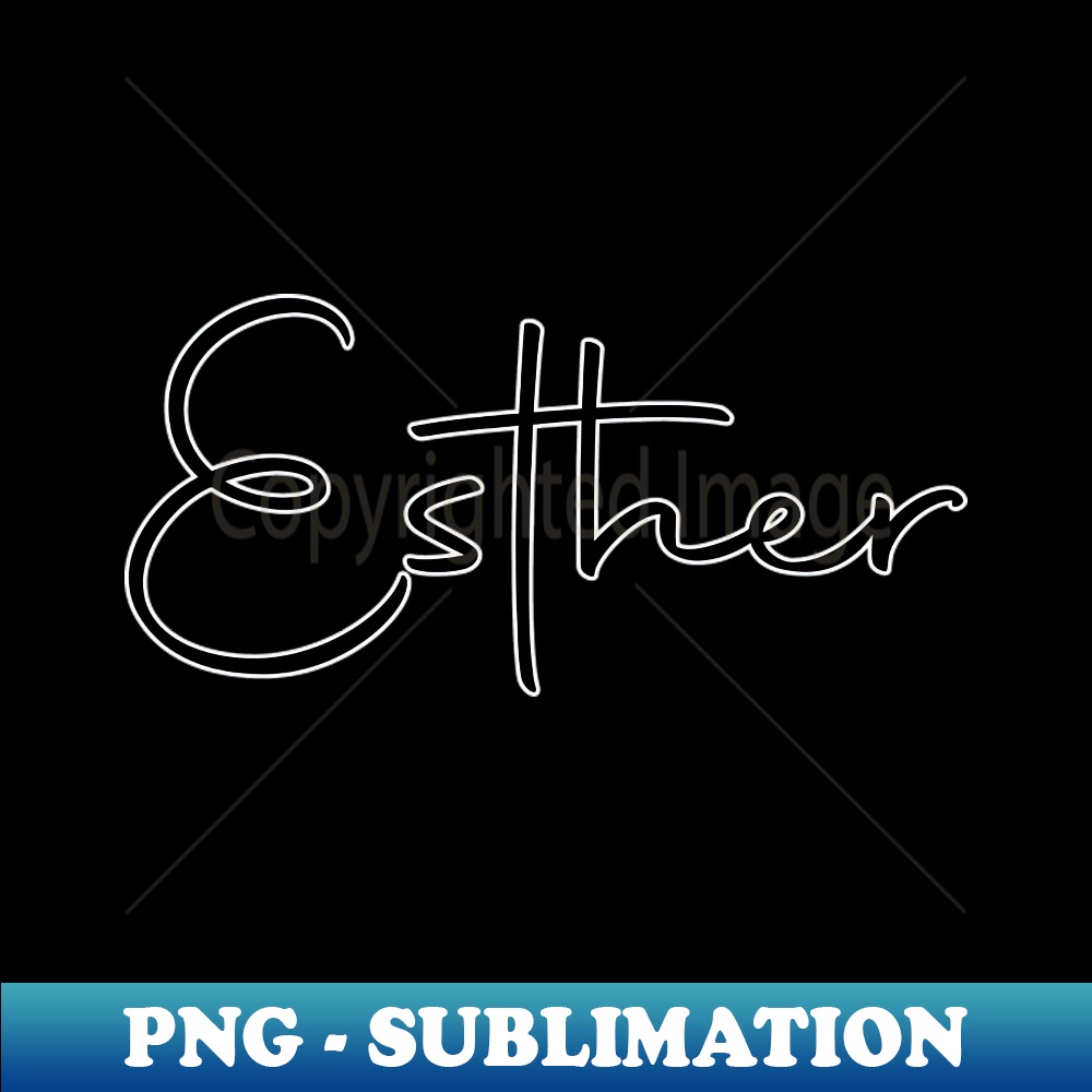 Autography Esther Name Label - Aesthetic Sublimation Digital | Inspire ...