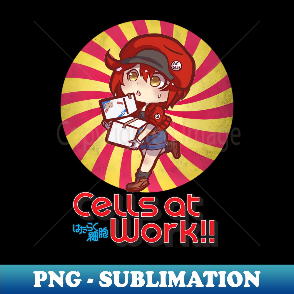 Retro Art Red Blood Cell Japanese Anime - Professional Subli | Inspire ...