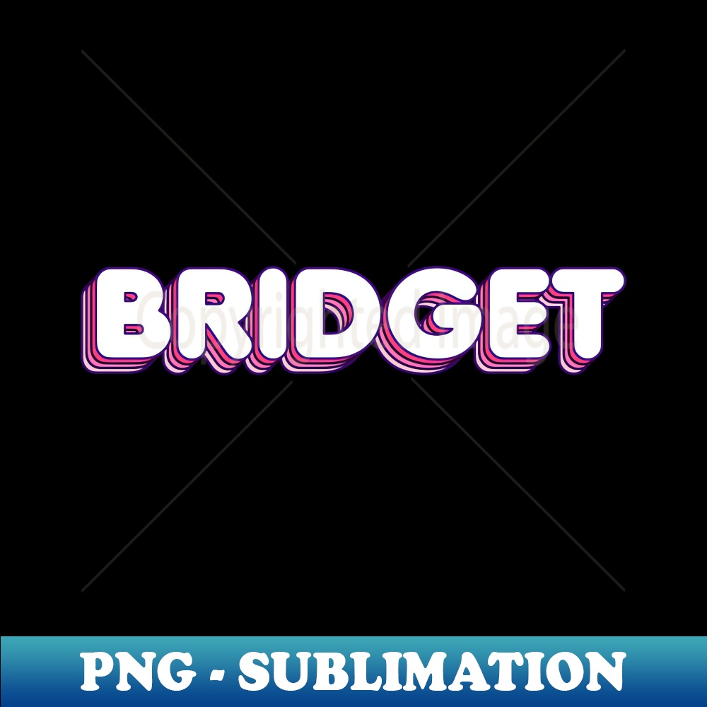 Pink Layers Bridget Name Label - Modern Sublimation PNG File - Inspire ...