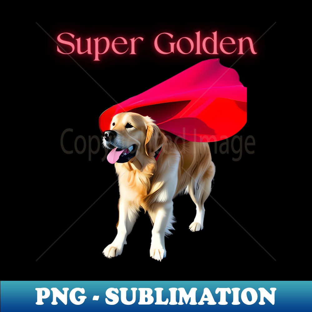 Super Golden-Golden Retriever Energy - Retro PNG Sublimation | Inspire ...
