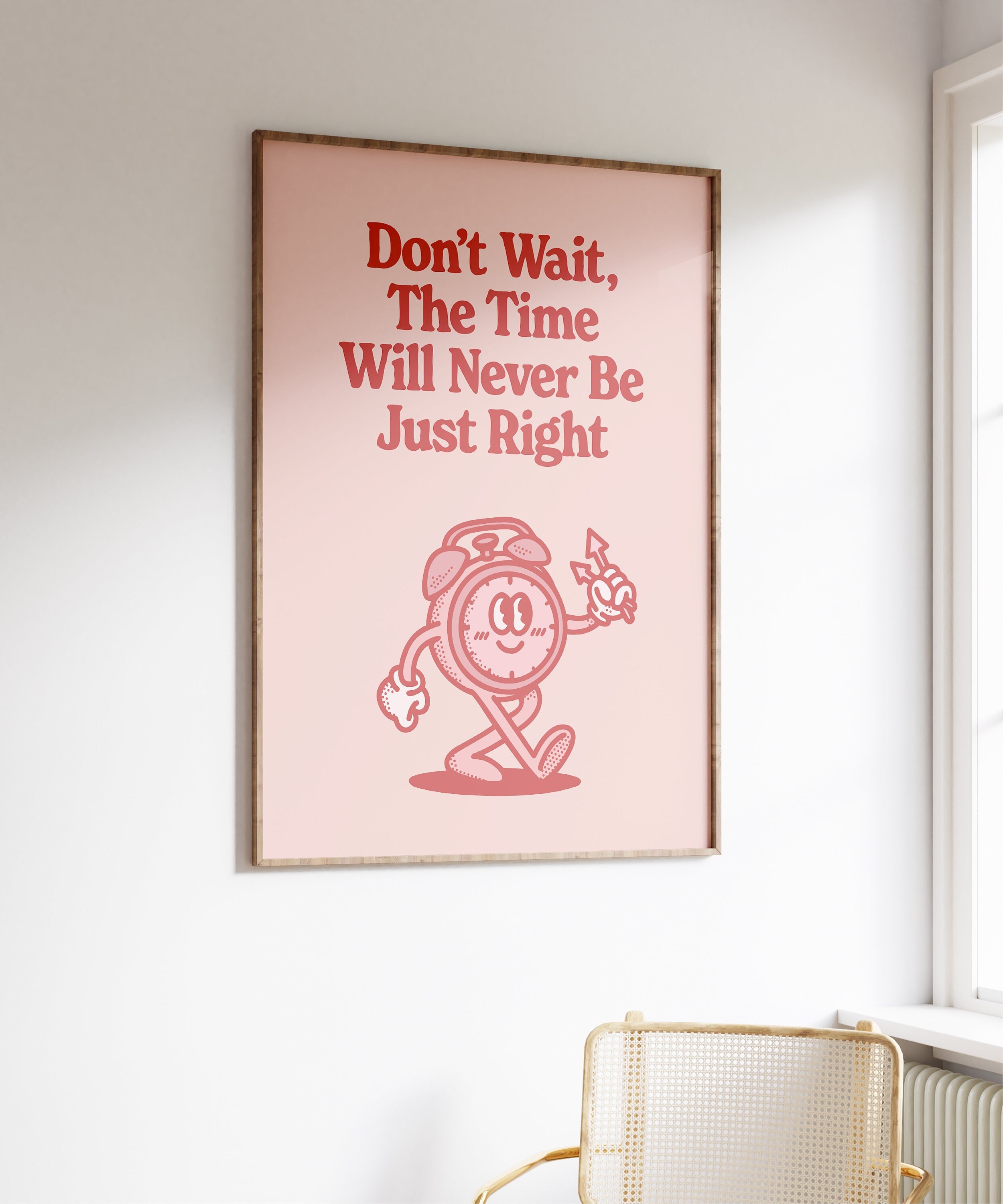 Retro Quote Print, Groovy Office Print, Positivity Wall Art, | Inspire ...