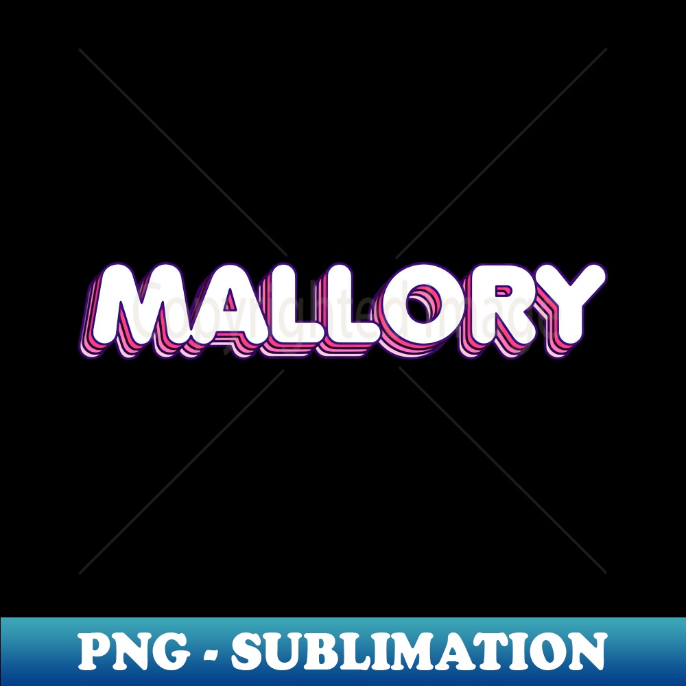 Mallory Pink Layered Name Label - Vintage Sublimation PNG Do | Inspire ...