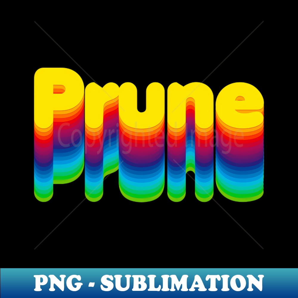 Rainbow Layers Prune Name Label - Aesthetic Sublimation Digi | Inspire ...