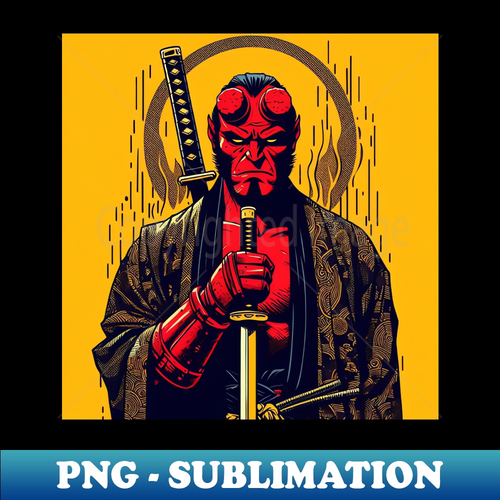 Samurai Hellboy - Digital Sublimation Download File - Create - Inspire ...