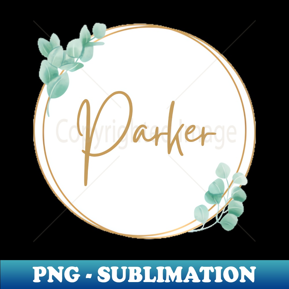 Wedding Leaf Circle Border Parker Name Label - Decorative Su | Inspire ...