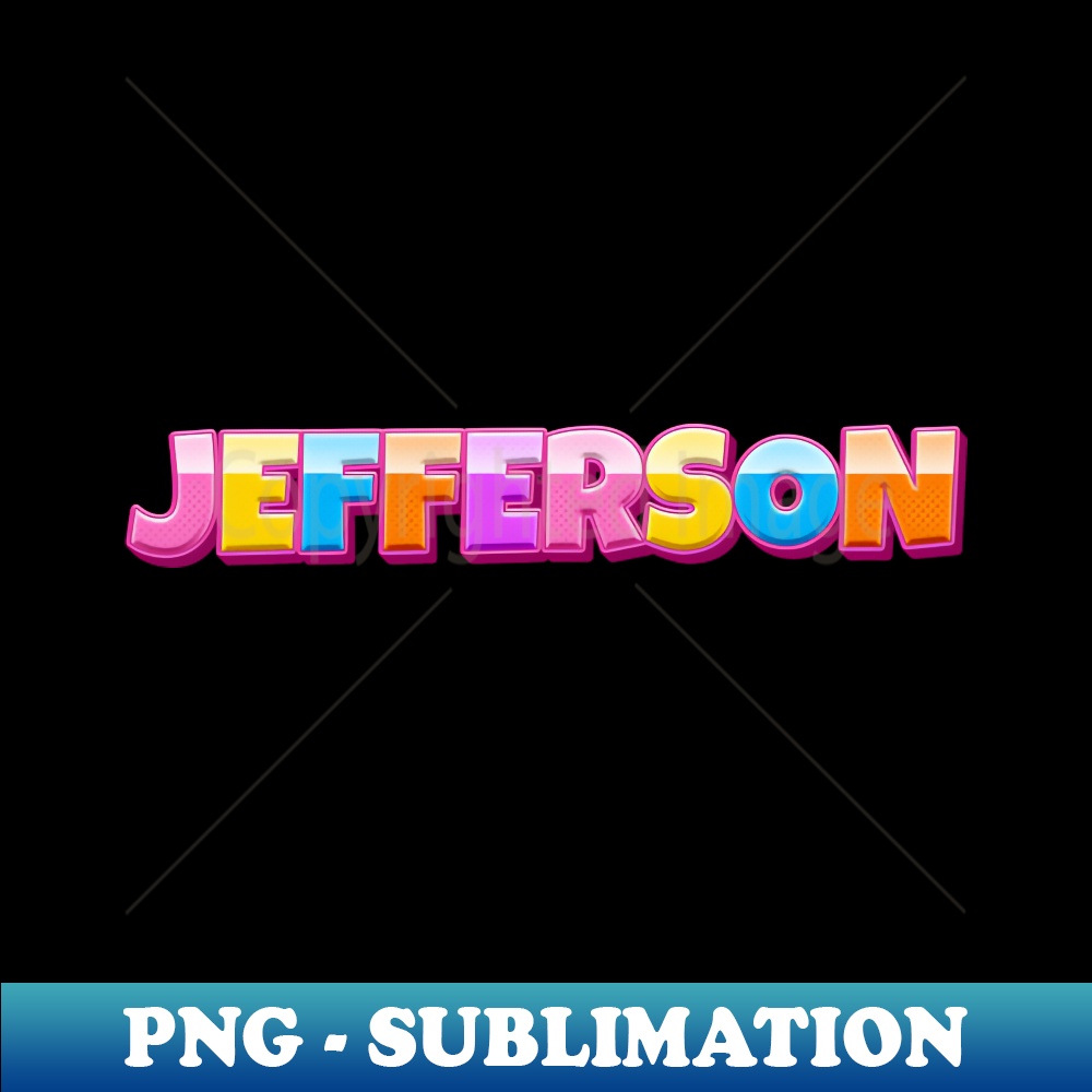 Rainbow Craft Jefferson Name - Unique Sublimation PNG Downlo | Inspire ...