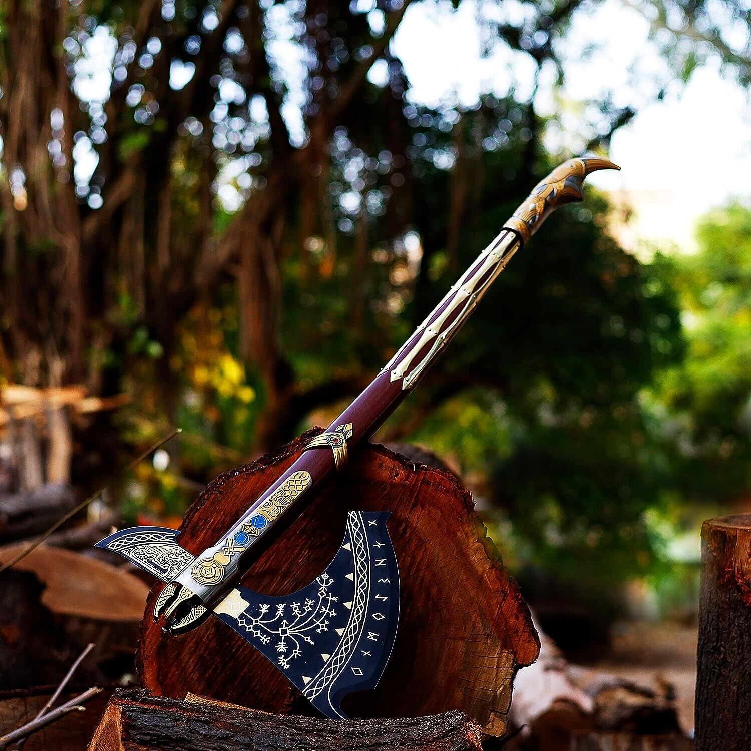 Handcrafted Stainless Steel Kratos Axe, Large Real Viking Ax - Inspire ...