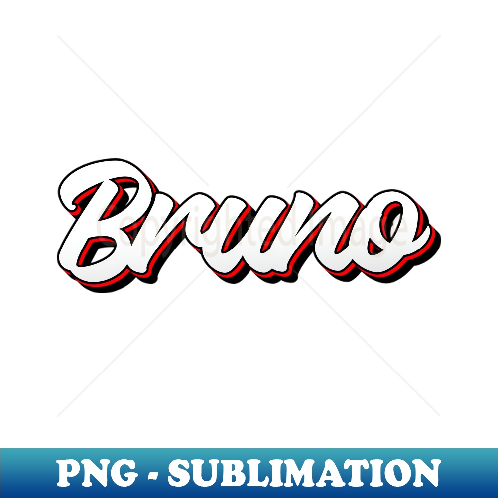 Bruno name - cool 70s retro font - Sublimation-Ready PNG Fil - Inspire ...
