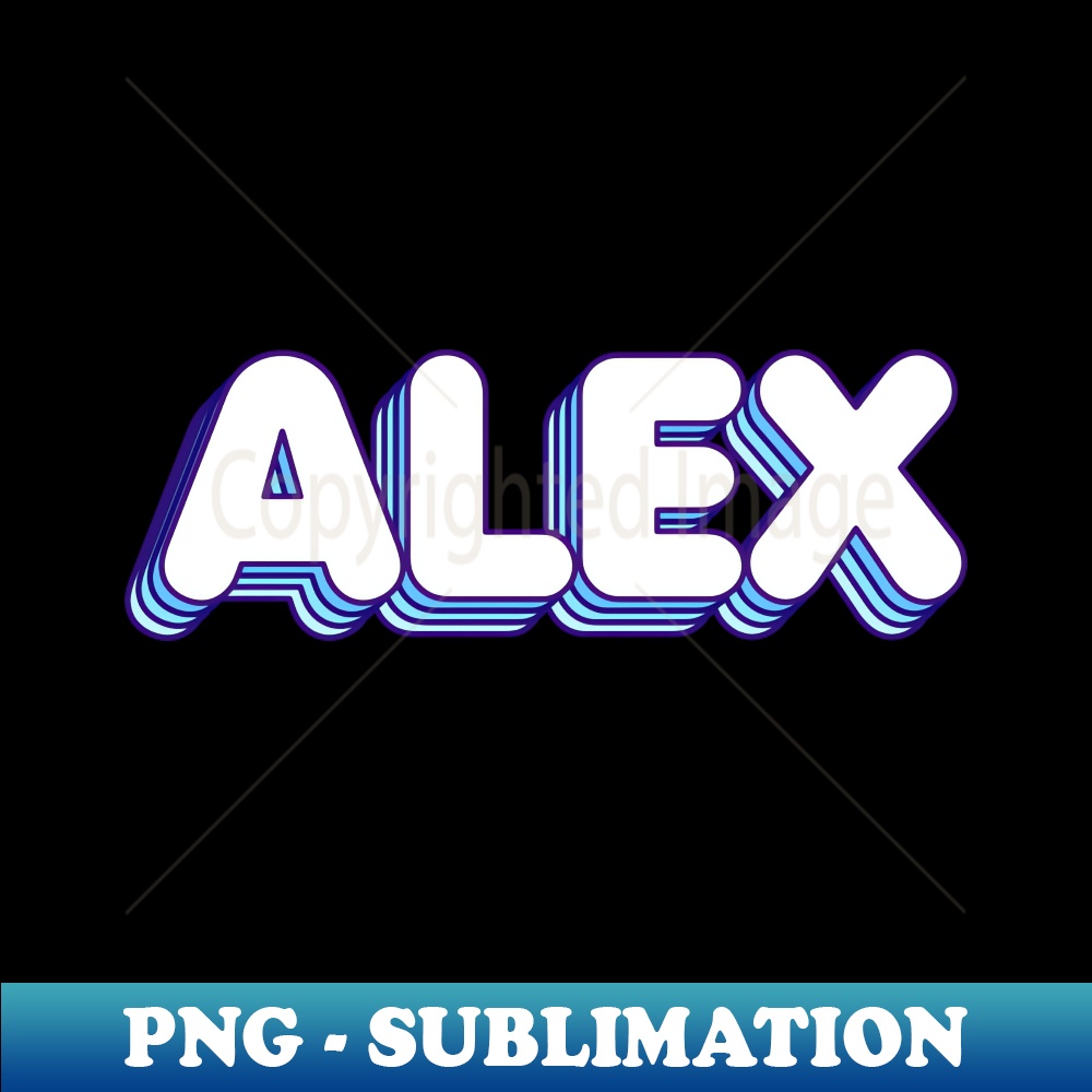 Blue Layers Alex Name Label - PNG Transparent Sublimation Fi - Inspire ...