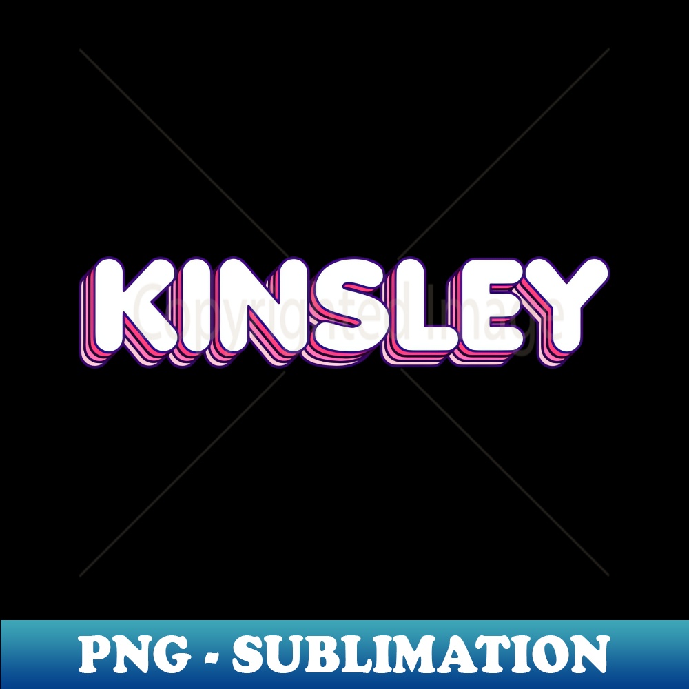 Pink Layers Kinsley Name Label - PNG Transparent Sublimation | Inspire ...