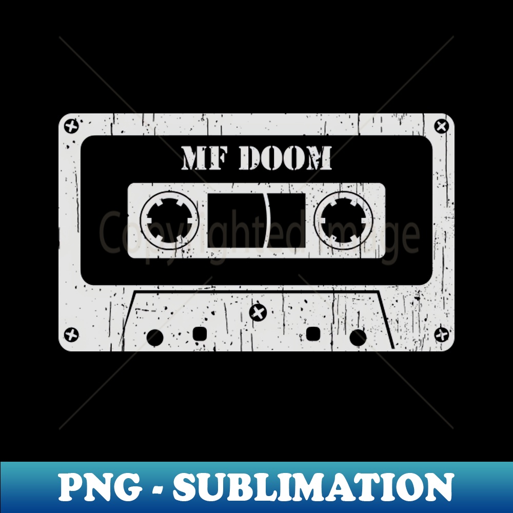 MF Doom - Vintage Cassette White - Exclusive PNG Sublimation | Inspire ...