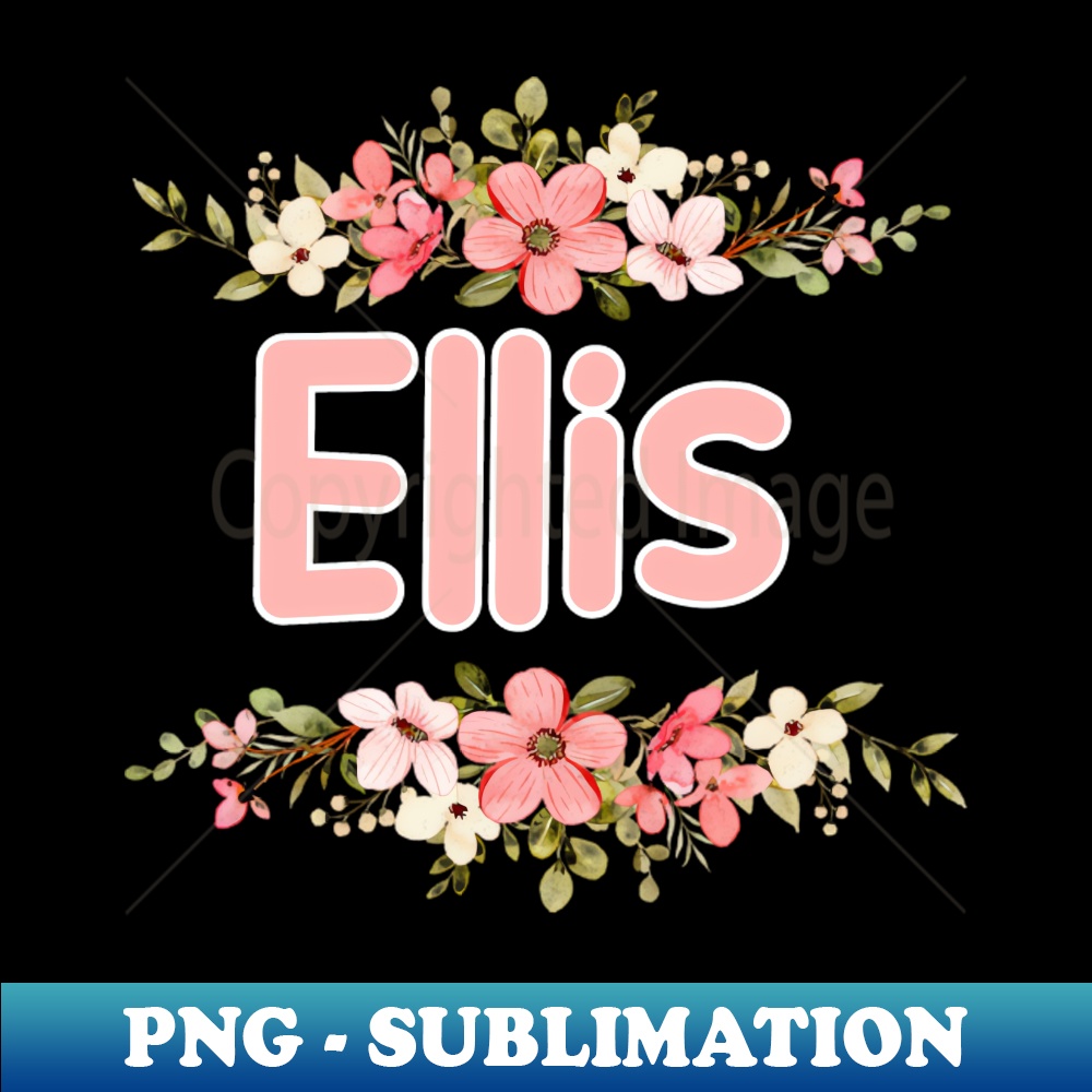Flower Border Ellis Name Label - Exclusive Sublimation Digit | Inspire ...