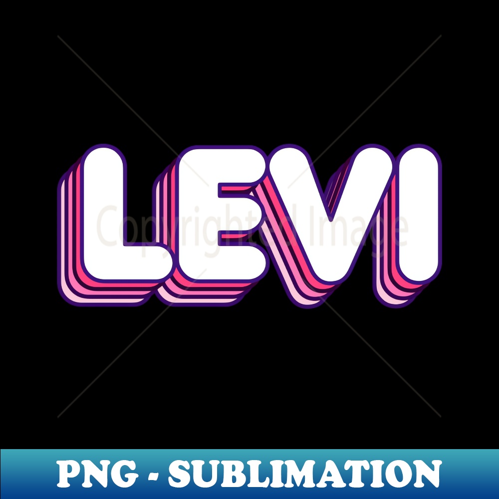Pink Layered Levi Name Label - Sublimation-Ready PNG File - | Inspire ...