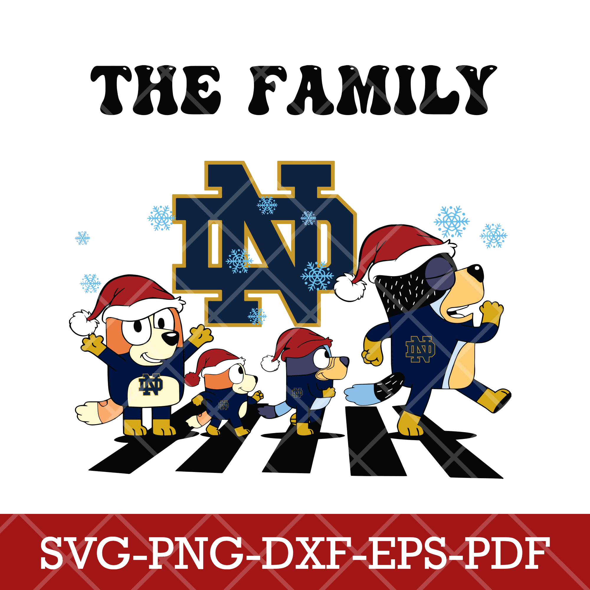 Notre Dame Fighting Irish_NCAA Bluey 3,NCAA svg,SVG,DXF,EPS, - Inspire ...