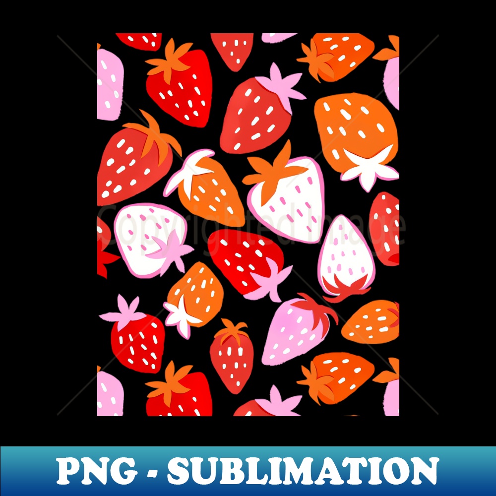 Juicy Summer Strawberries Pattern - Instant Sublimation Digi | Inspire Uplift
