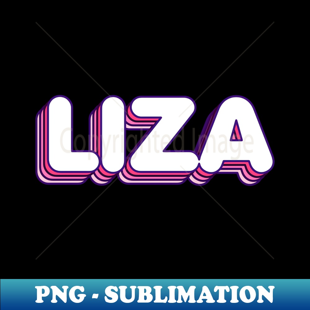 Pink Layers Liza Name Label - PNG Transparent Sublimation De | Inspire ...