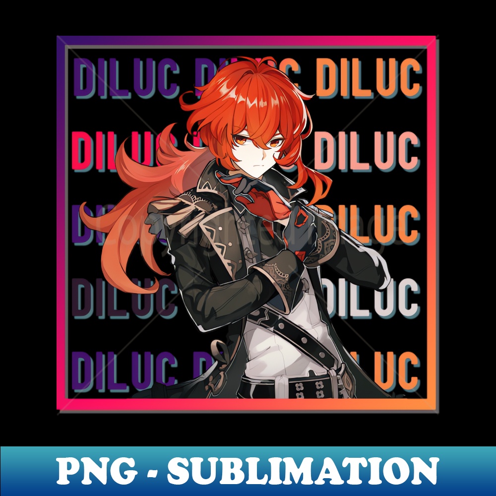 Genshin Impact Diluc - Aesthetic Sublimation Digital File - - Inspire ...