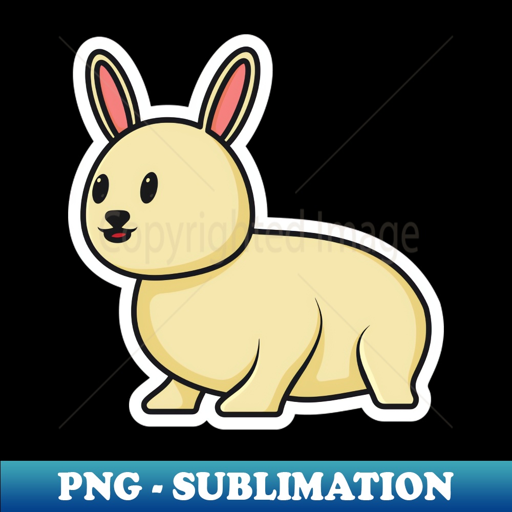 Cute Baby Rabbit Sitting Cartoon Sticker vector illustration | Inspire ...