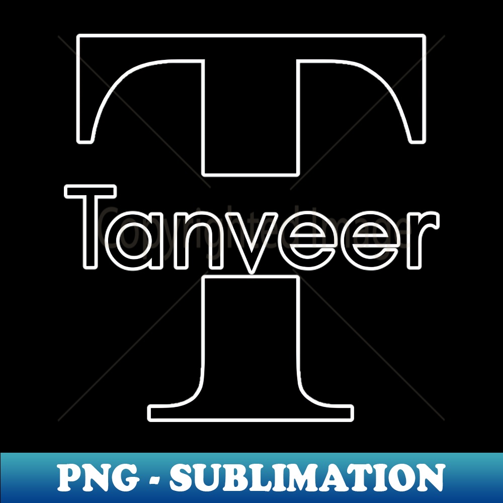Initial T Monogram Tanveer Name Label - Stylish Sublimation | Inspire ...