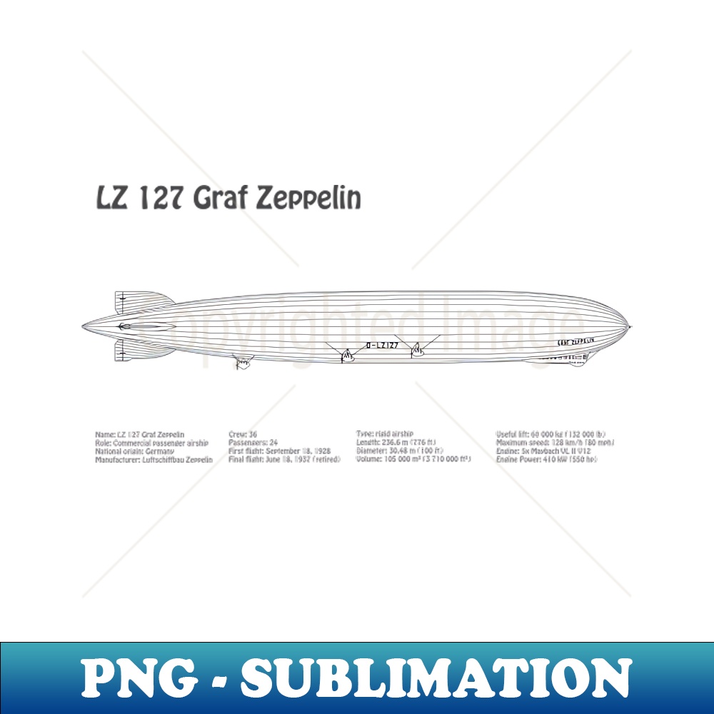 LZ 127 Graf Zeppelin Airship - SBDpng - Exclusive Sublimatio | Inspire ...