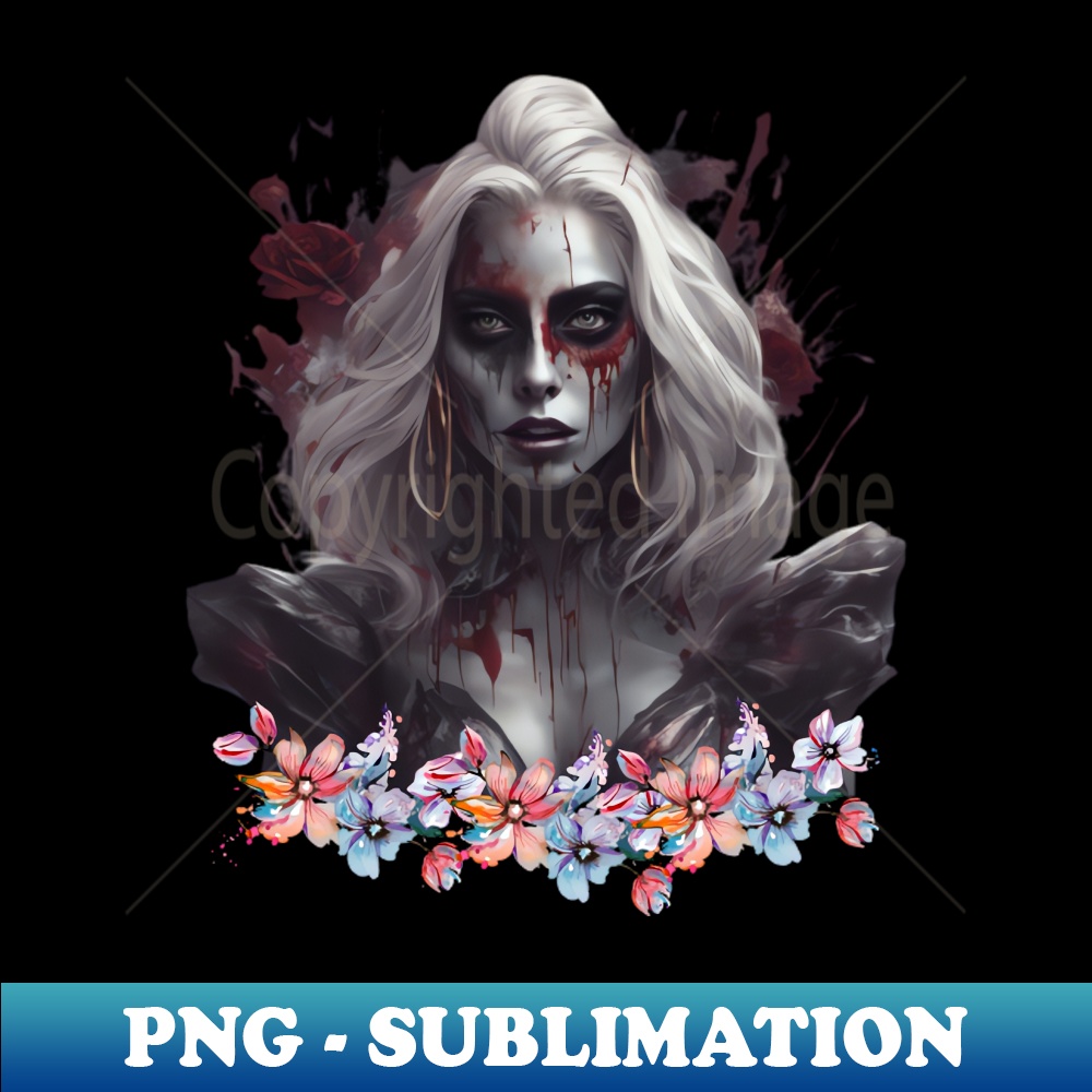 Zombie Lady Gaga Flower Scene - High-Resolution PNG Sublimat | Inspire ...