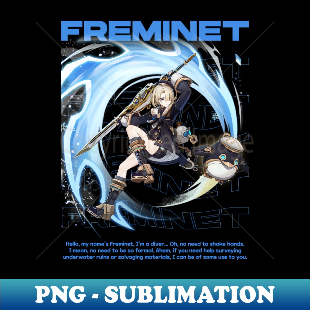 Freminet Genshin Impact T-Shirt - Trendy Sublimation Digital | Inspire ...