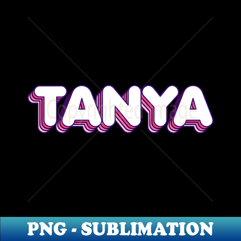 Pink Layers Tanya Name Label - Vintage Sublimation PNG Downl | Inspire ...