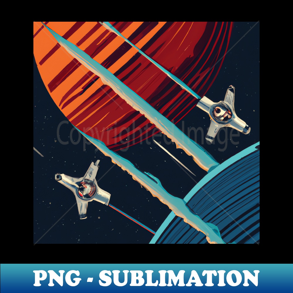 Retro futuristic spaceships - High-Resolution PNG Sublimatio | Inspire ...