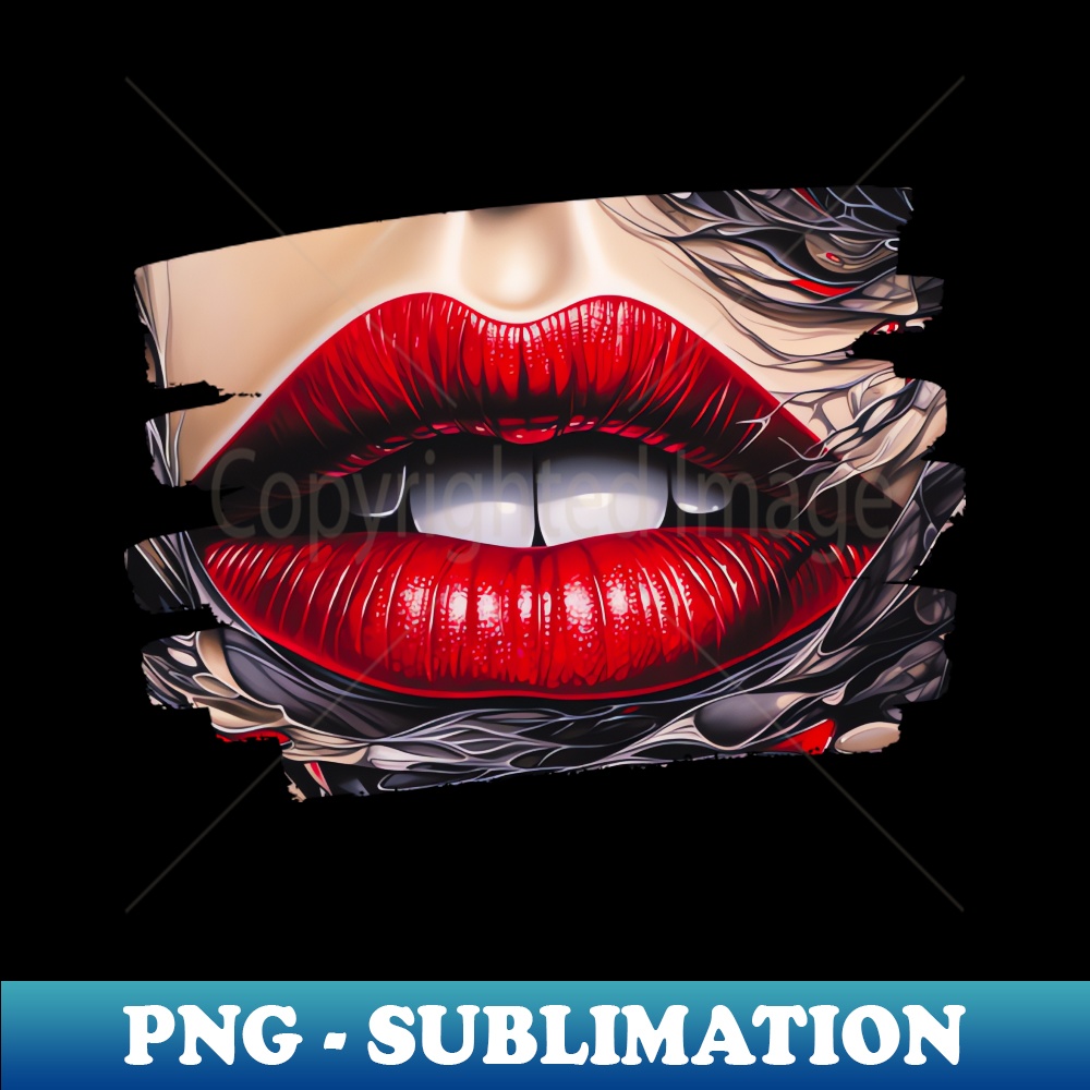 Bold and Beautiful Red Lips Art - Modern Sublimation PNG Fil | Inspire ...