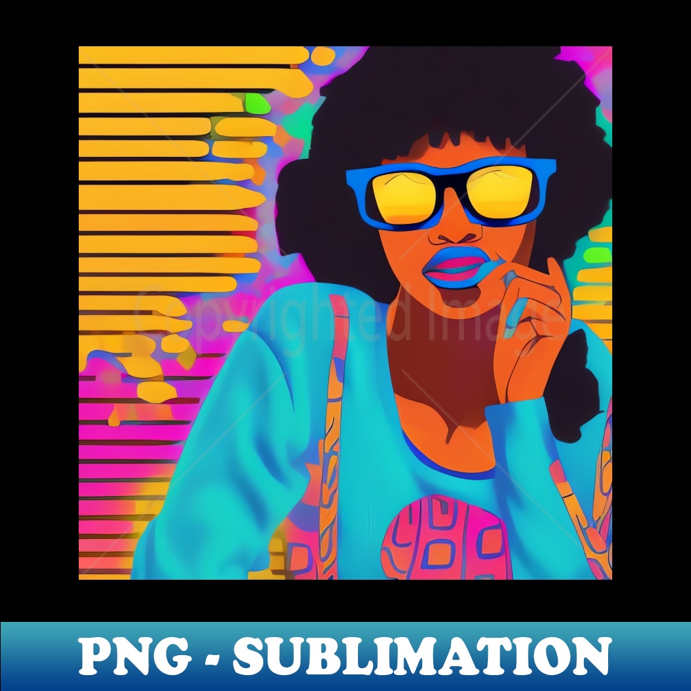 80s Retro Girl Sunglasses - PNG Transparent Sublimation File - Inspire ...